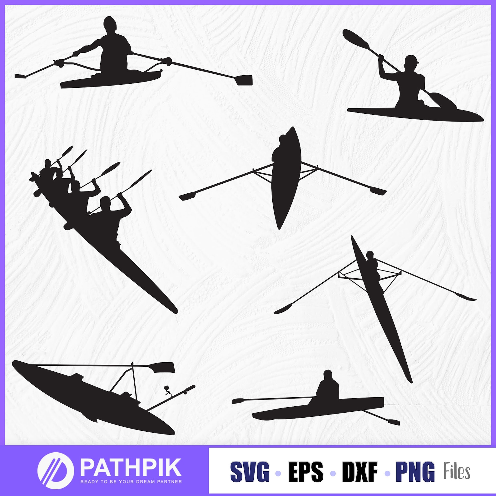 Rowing Silhouette 21 Design, Rowing SVG, Kayak SVG, Summertime SVG ...