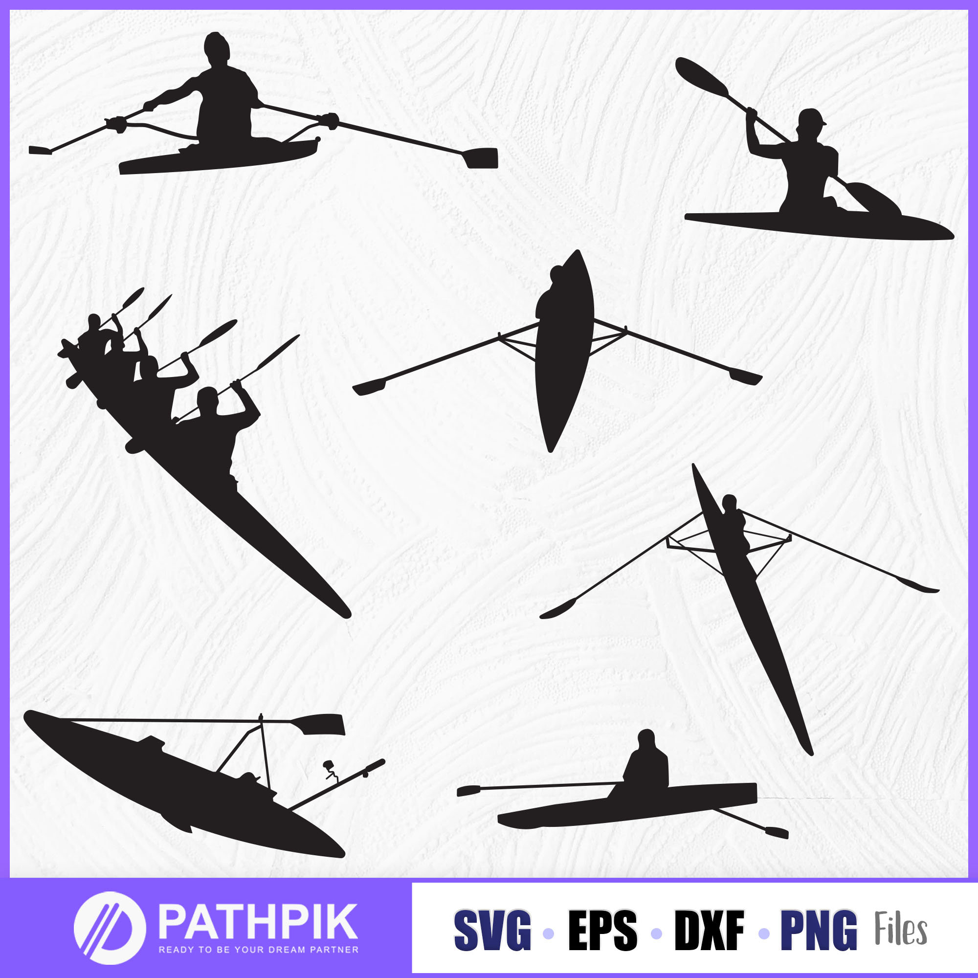Rowing Silhouette 21 Design, Rowing SVG, Kayak SVG, Summertime SVG ...