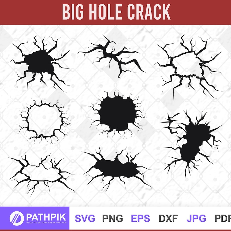 Crack Svg - Etsy