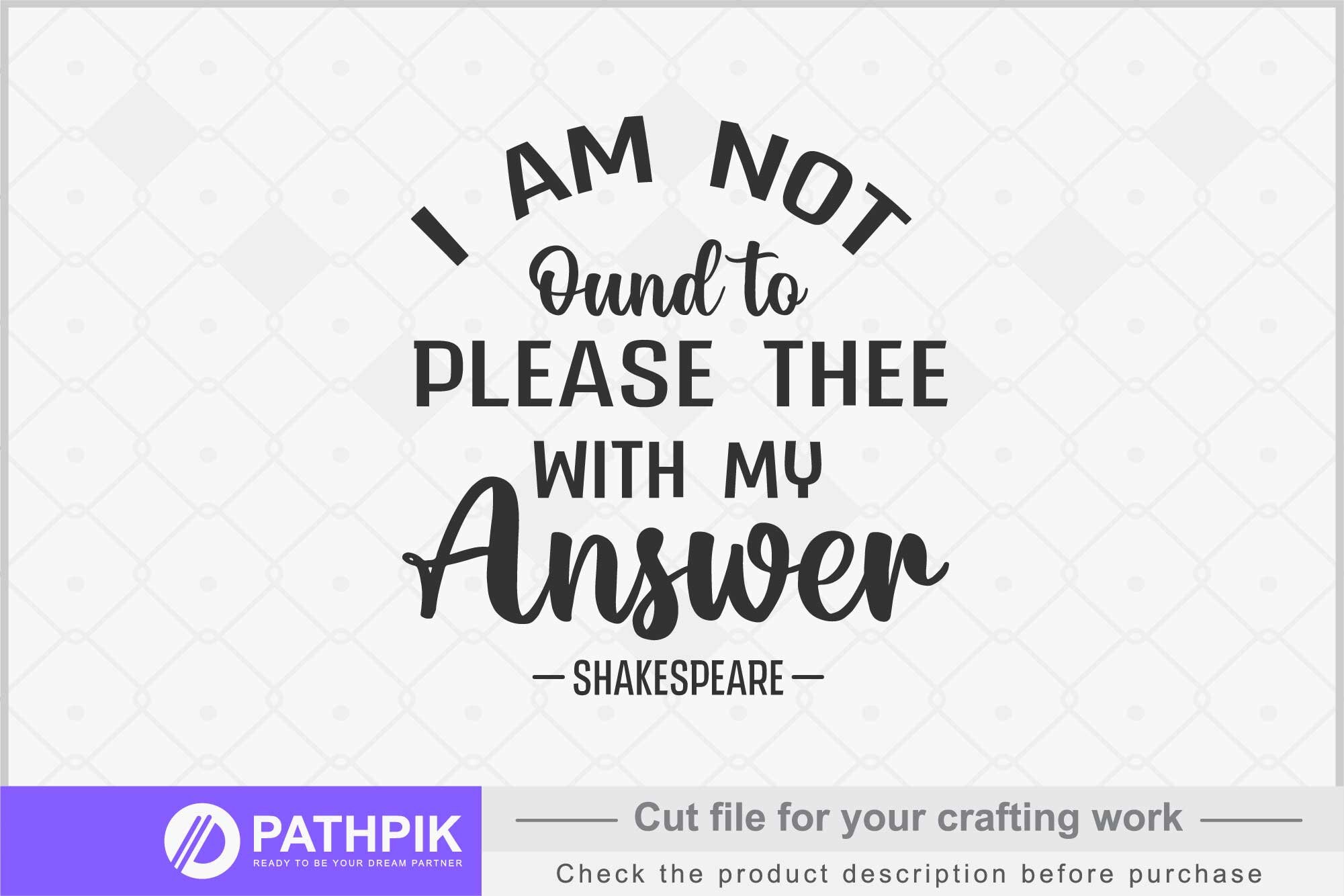 Shakespeare Quotes SVG, Cut Files for Your Crafting Work - Etsy