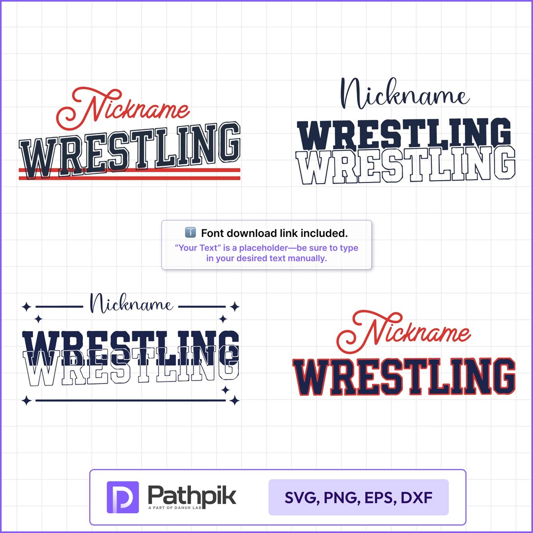 Custom Wrestling Nickname Design for Shirts and Team Merch ...