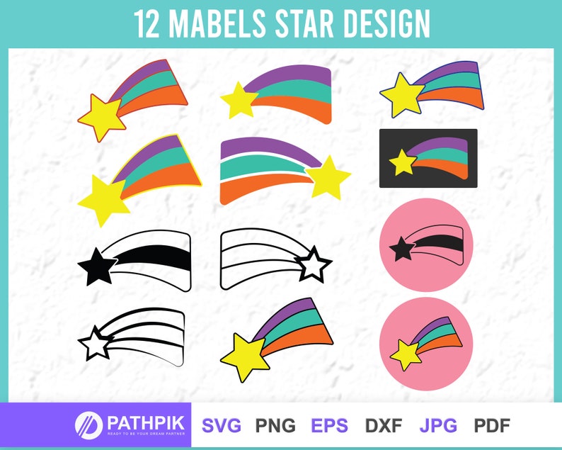 Mabels Star SVG, Mabel Pines Rainbow Png, Star SVG Bundle, Star Clipart ...