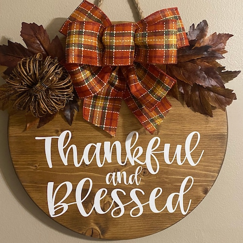Thanksgiving Door Sign Happy Thanksgiving Fall Door Hanger - Etsy