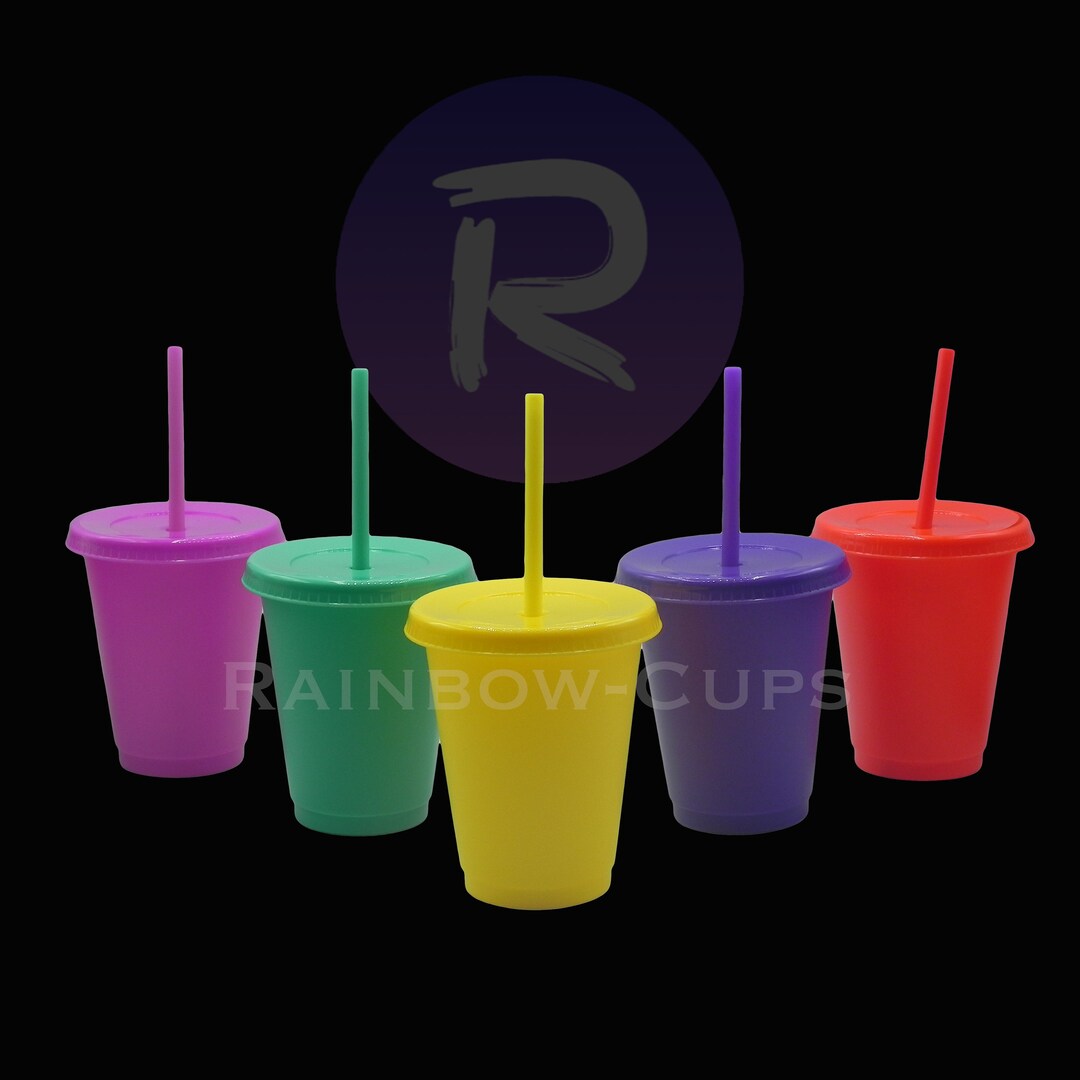 5 Pack Solid Color Cups, Blank Cups for Custom Designs, Blank Cups ...