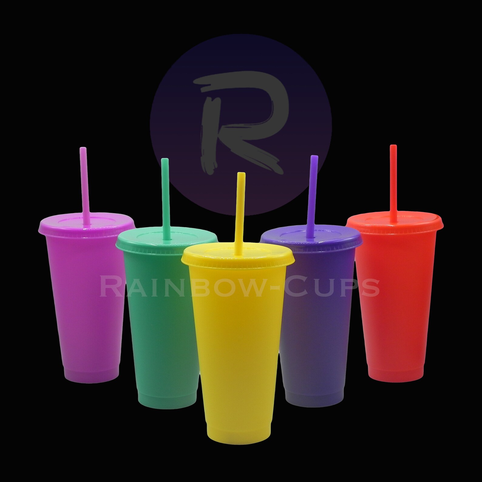 5 Pack Solid Color Cups, Blank Cups for Custom Designs, Blank Cups ...