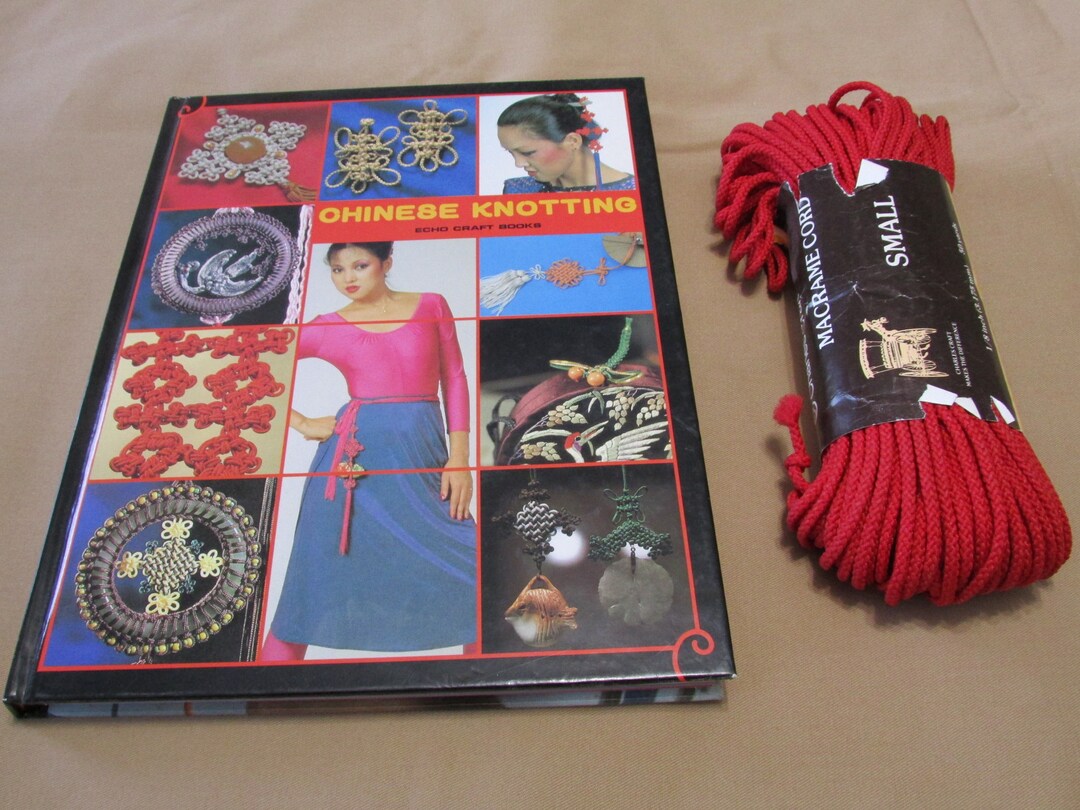 Chinese Knotting Book With Red Macrame Cord - Etsy