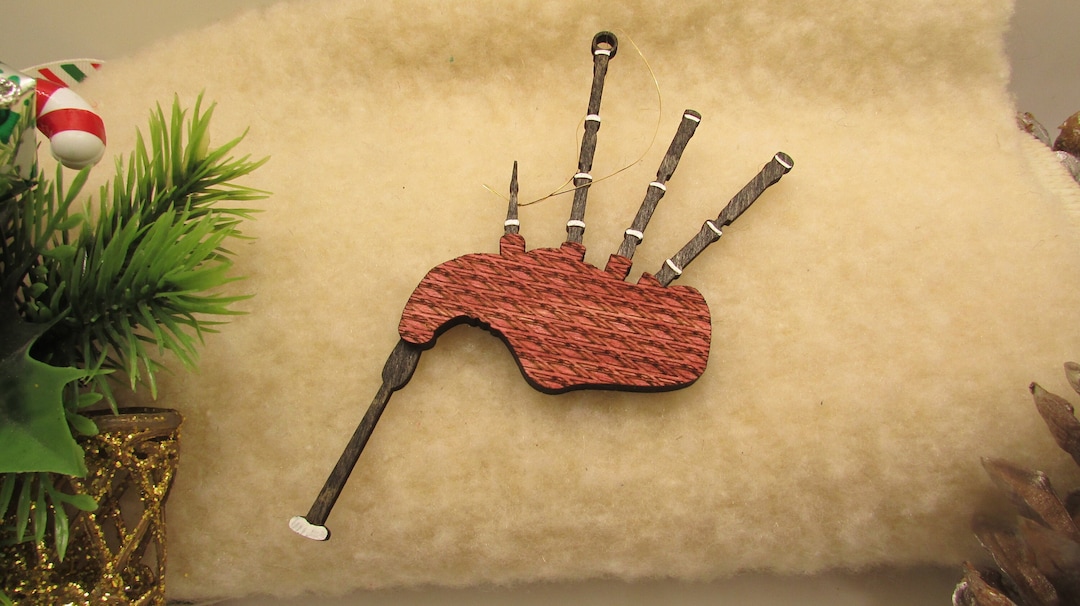 Bagpipe Ornament Musical Instrument Christmas Ornament Laser Cut Wood ...