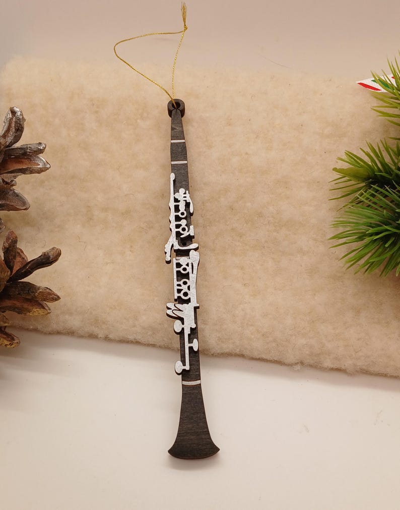 Clarinet Christmas Ornament; Musical Instrument Ornament; Laser Cut ...