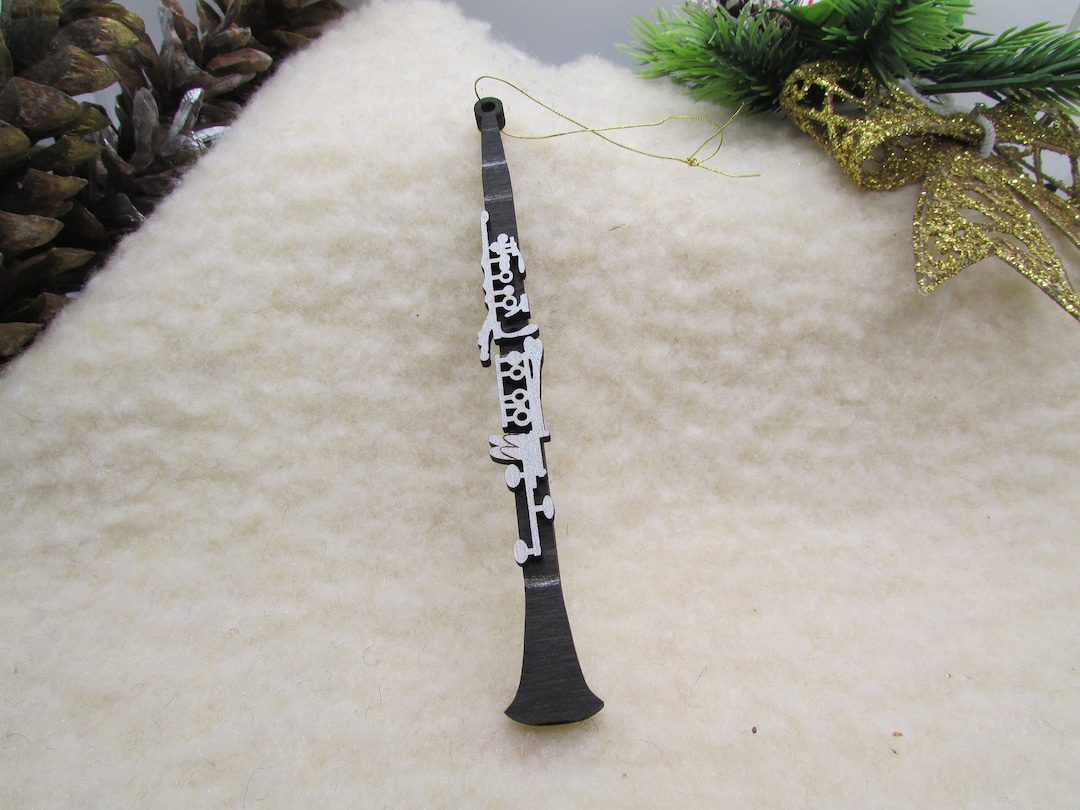 Clarinet Christmas Ornament; Musical Instrument Ornament; Laser Cut Wood - Etsy