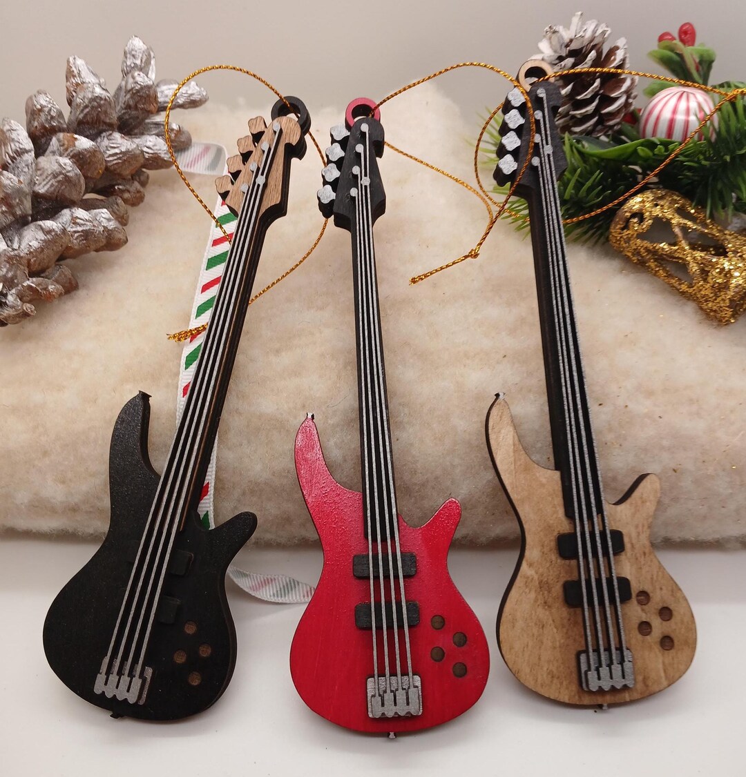 Bass Guitar Christmas Ornament, Laser Cut Wood, Musician Gift - Etsy Bass Guitar Christmas Ornament, Laser Cut Wood, Musician Gift - Etsy