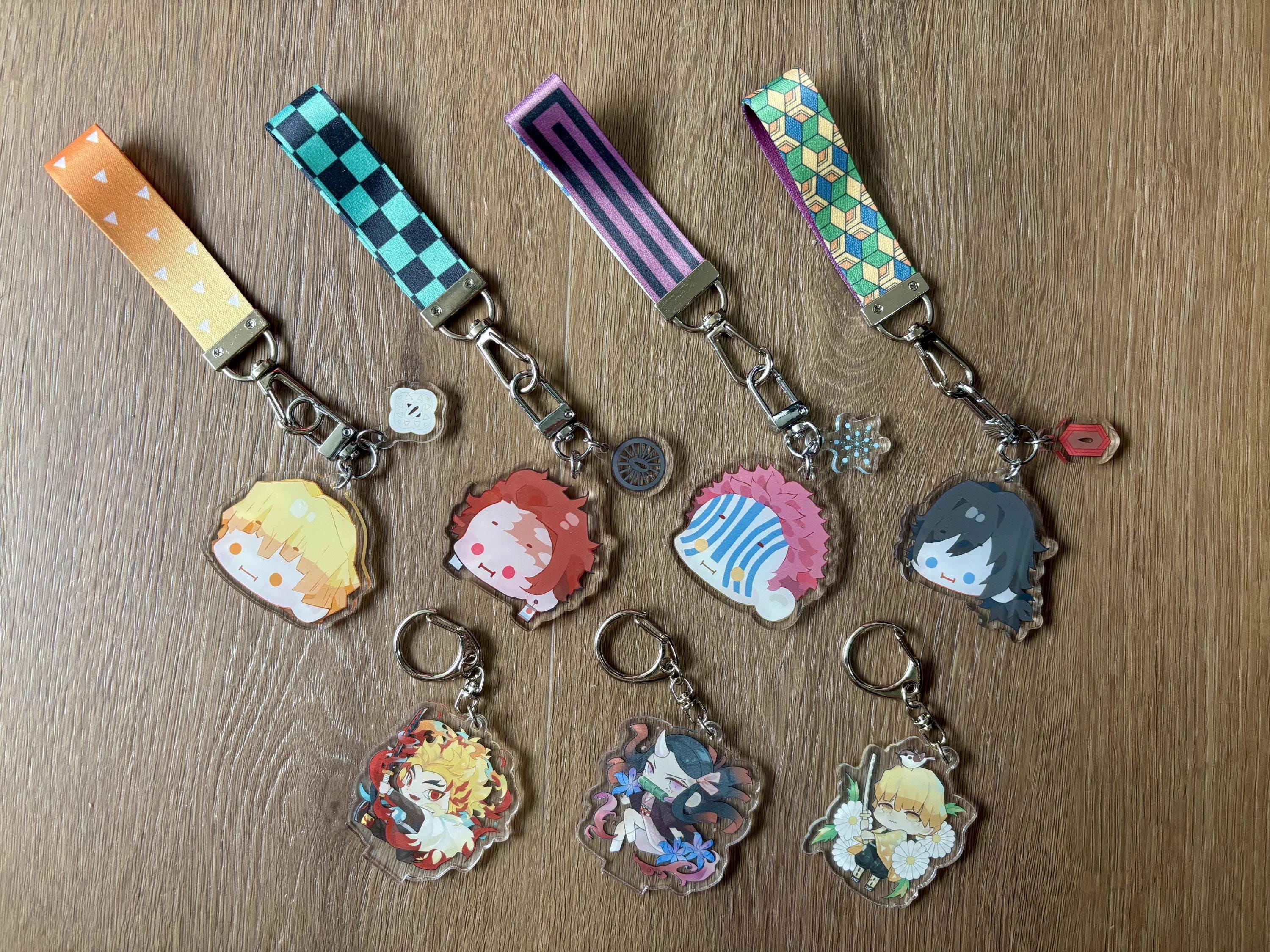 Demon Slayer Acrylic Keychains, Lanyards - Etsy