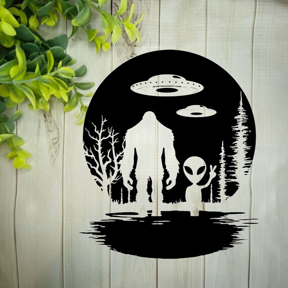 Alien Decal Alien UFO Car Decal Laptop Decal Decal Vinyl - Etsy