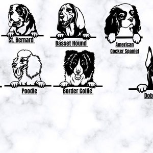 Peeking Dog Decal | Cute Peeking Dogs | Dog Decals - Etsy