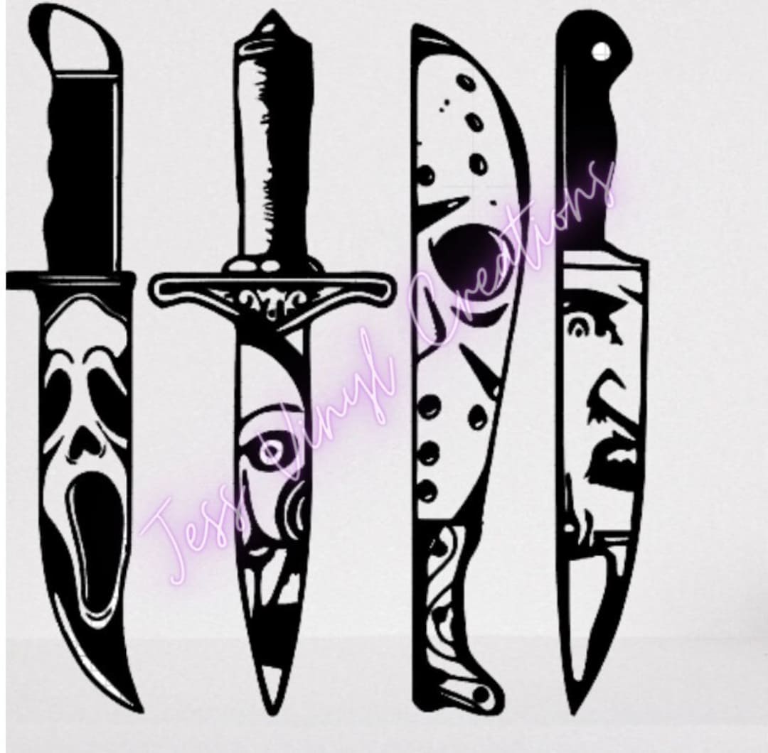 Horror Movie Knife Decal | Spooky Season | Horror Movie Decals - Etsy