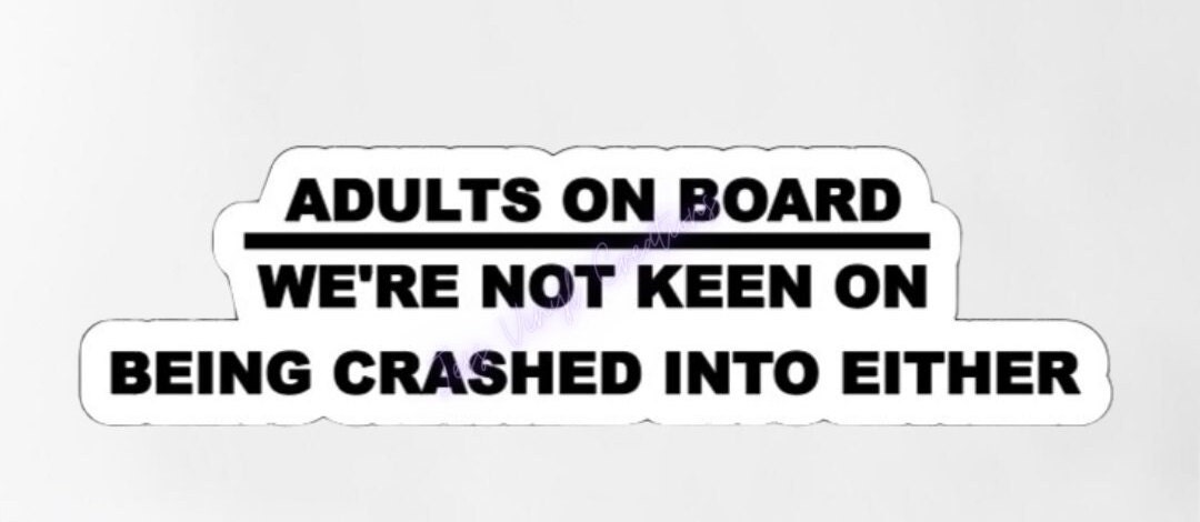 Adults on Board Decal | Funny Decals | Car Decals - Etsy
