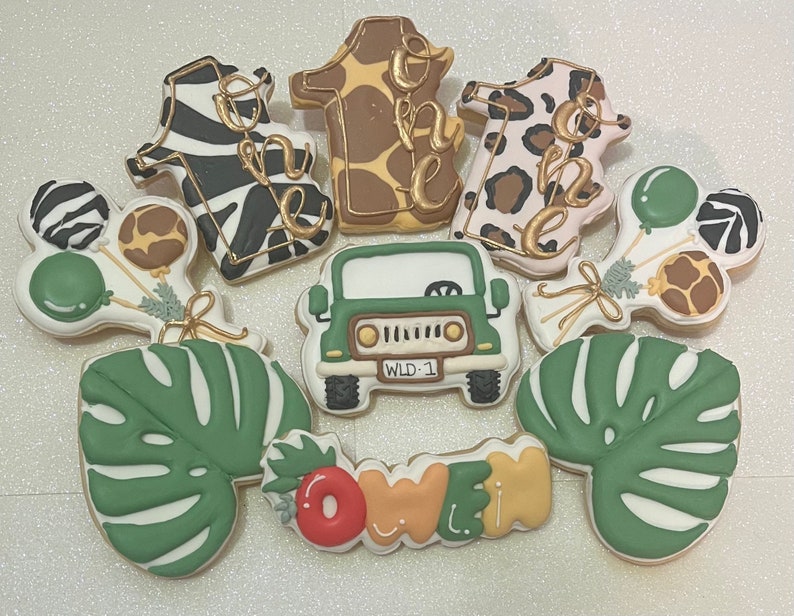 Custom Personalized Jungle Zoo Animal Safari Royal Icing - Etsy