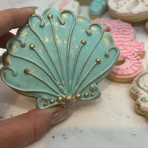 Custom Personalized Royal Icing Decorated Under the Sea Antique Mermaid ...