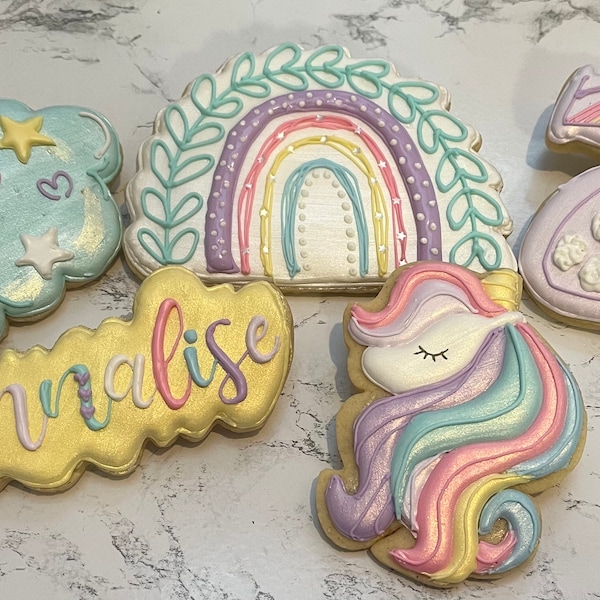 Unicorn Cookies - Etsy