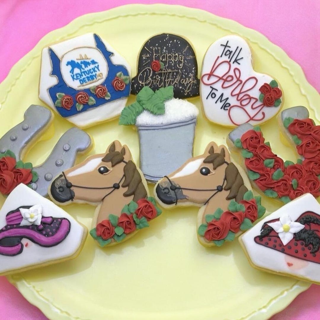 Kentucky Derby Decorated Sugar Cookies: Custom Milestone Birthday ...
