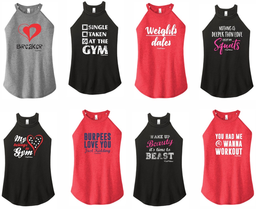 Valentines Day - High Neck Rocker Tanks - Clubfitwear - Etsy
