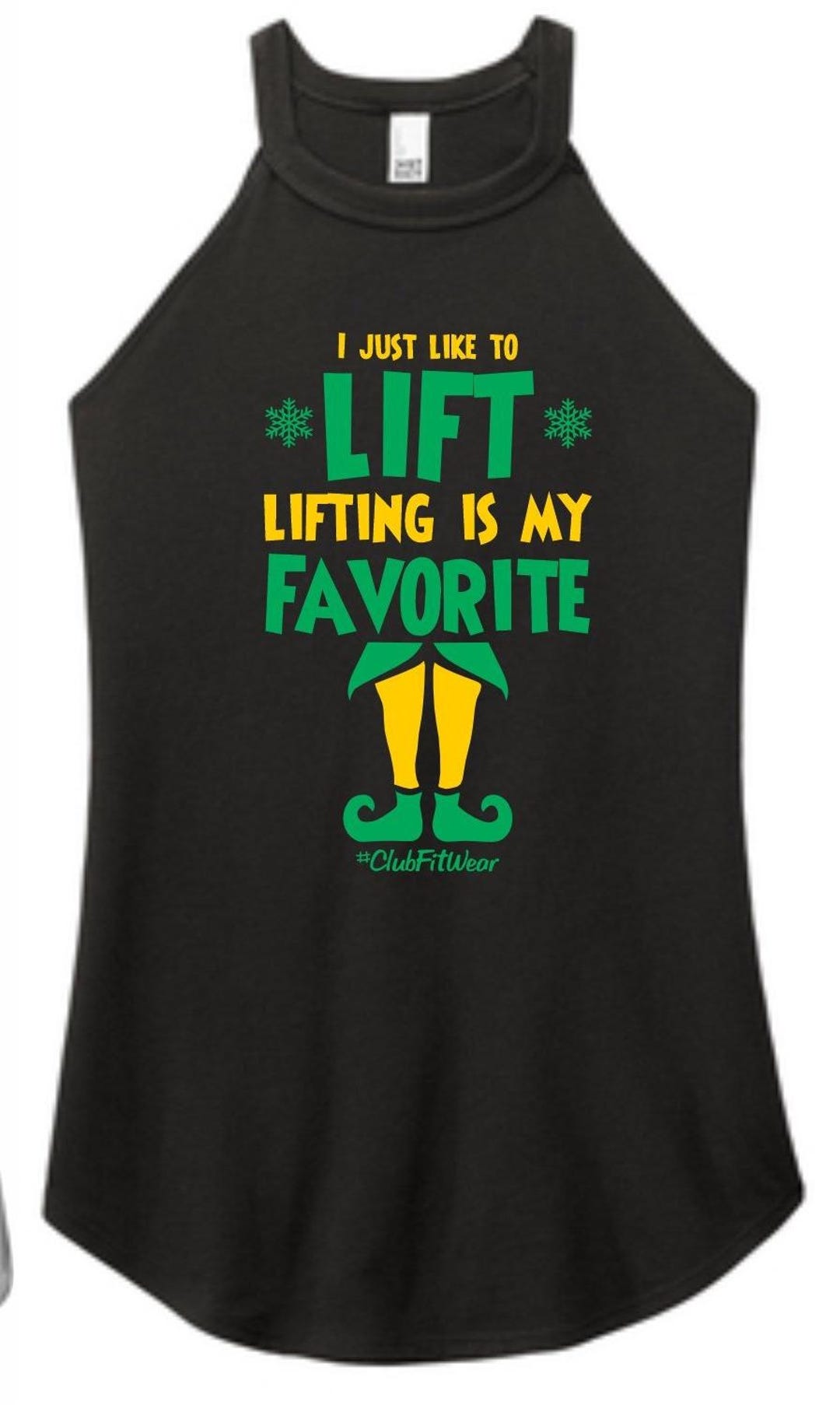 Lifting is My Favorite - High Neck Rocker Tank - Clubfitwear (2c50) - Etsy