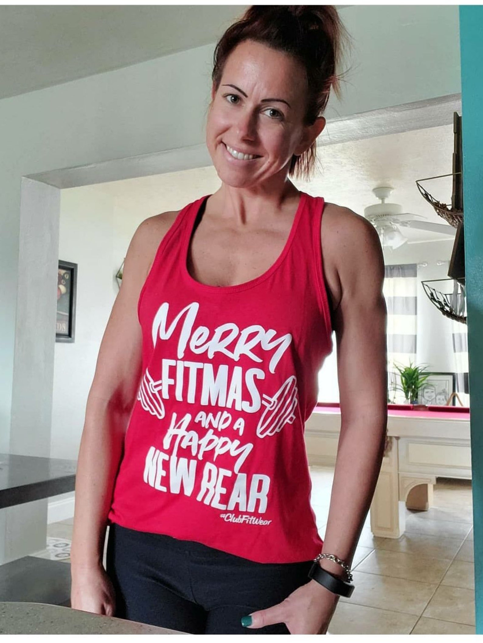 Merry Fitmass and a Happy New Rear Christmas Workout Tank, Clubfitwear ...
