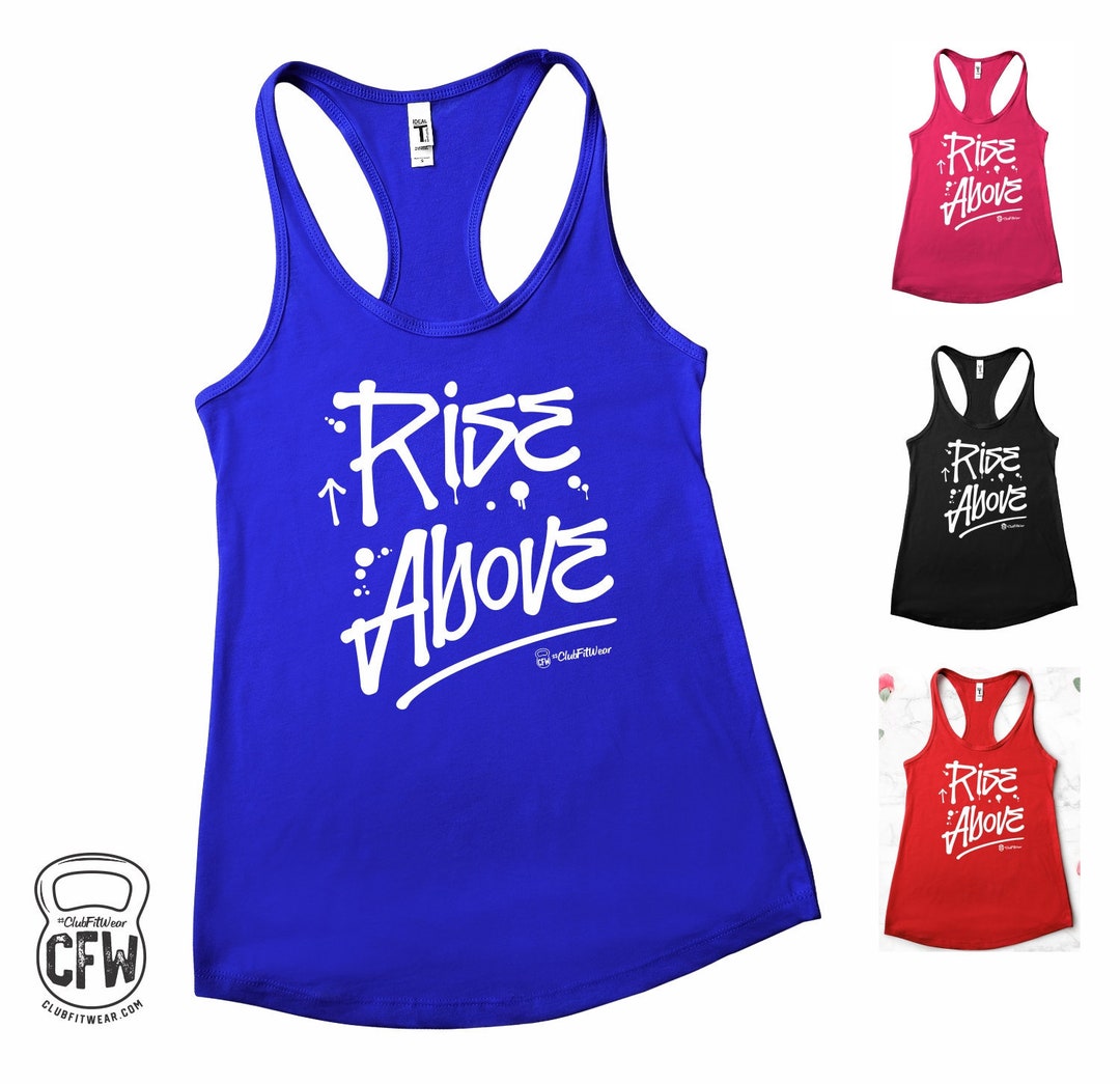 Rise Above Control Freak Inspired Workout Tank, Clubfitwear, Racerback ...