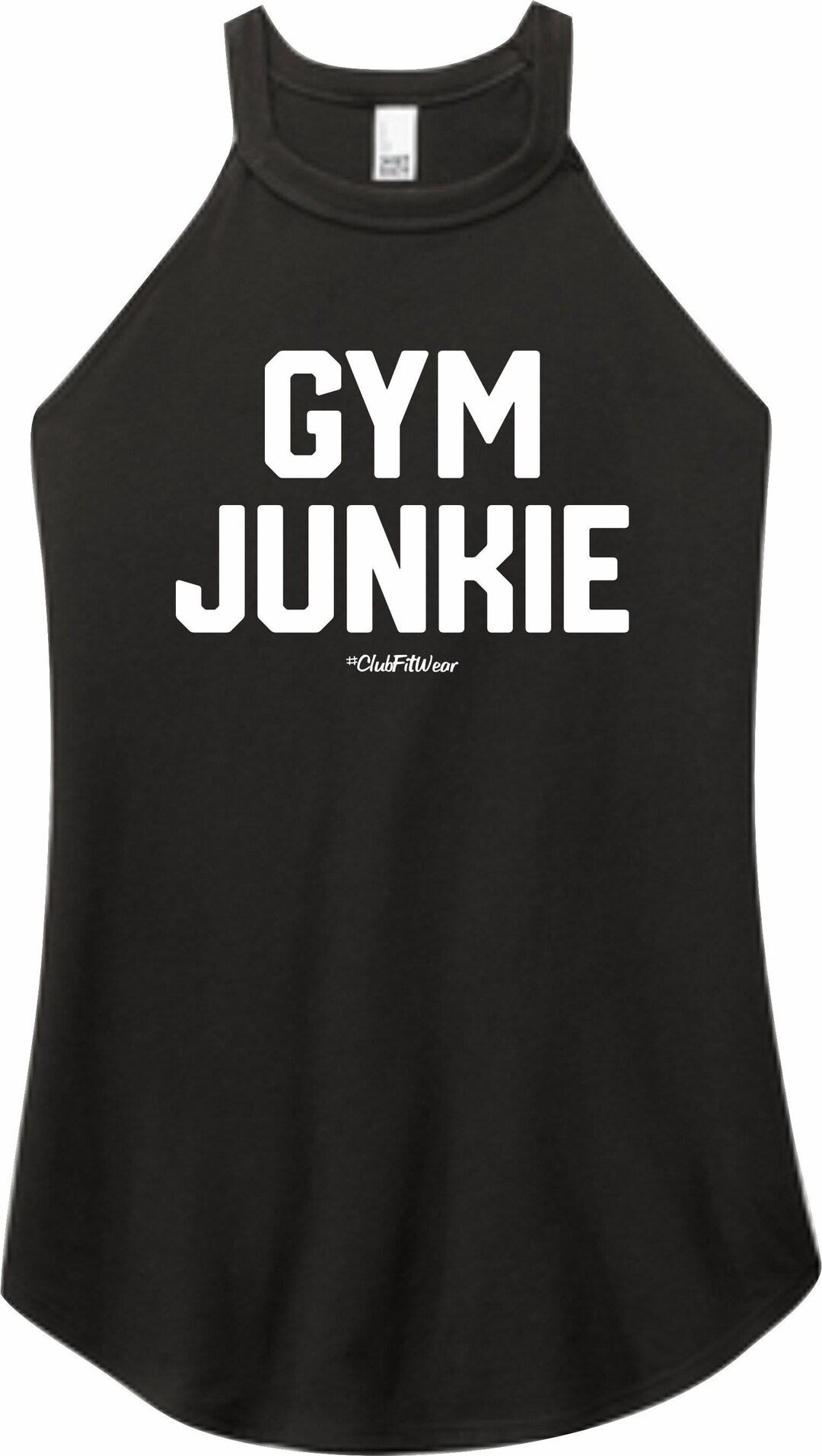 Gym Junkie - High Neck Rocker Tank - Clubfitwear (wh286) - Etsy