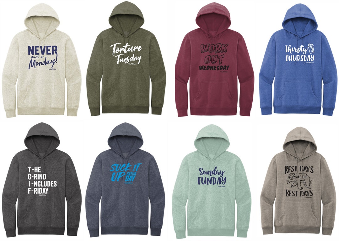 The Original Week Collection - Hoodies (heathered), Clubfitwear - Etsy