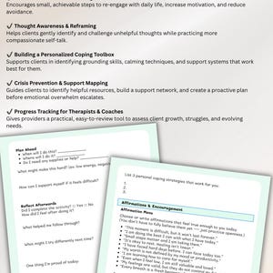 Depression Worksheet Mental Health Workbook Therapist Client Handout ...