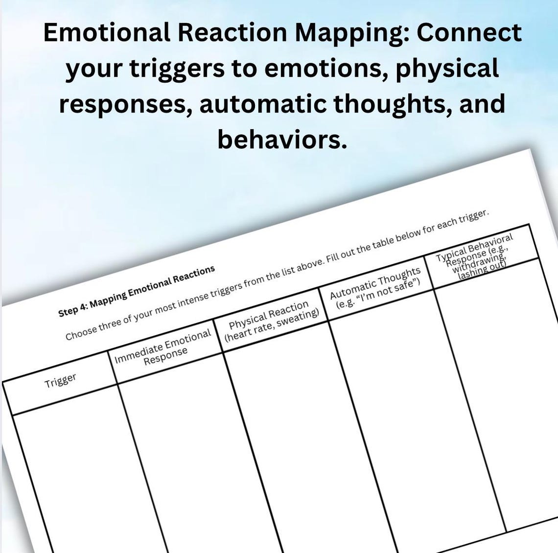 Uncovering Your Emotional Triggers A Guided Self-reflection Worksheet ...