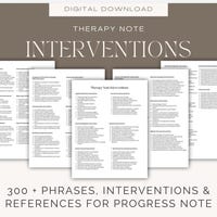 Therapeutic Intervention Words & Phrases, Therapy Abbreviations ...