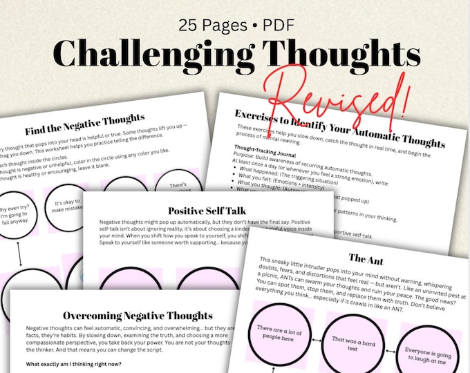 Unhelpful Thinking Styles Guide: Cognitive Distortions (PDF Files ...