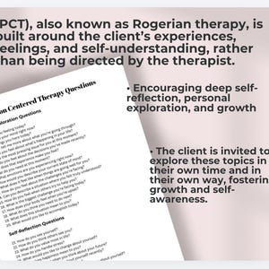 Person-centered Therapy Questions, Self-reflection Toolkit (PDF ...