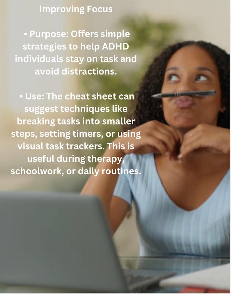ADHD Cheat Sheet Reference Guide ADHD Tools Attention Deficit ...
