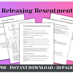 Letting Go of Resentment Workbook for Guided Exercises to Release ...
