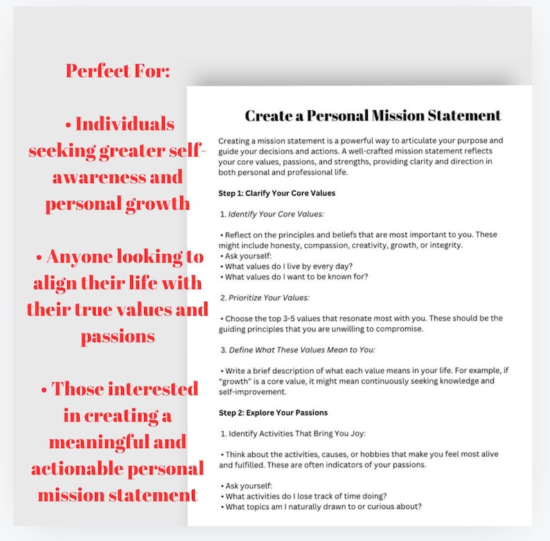 Self Discovery Workbook Transformative Journey Life Coaching Resource ...