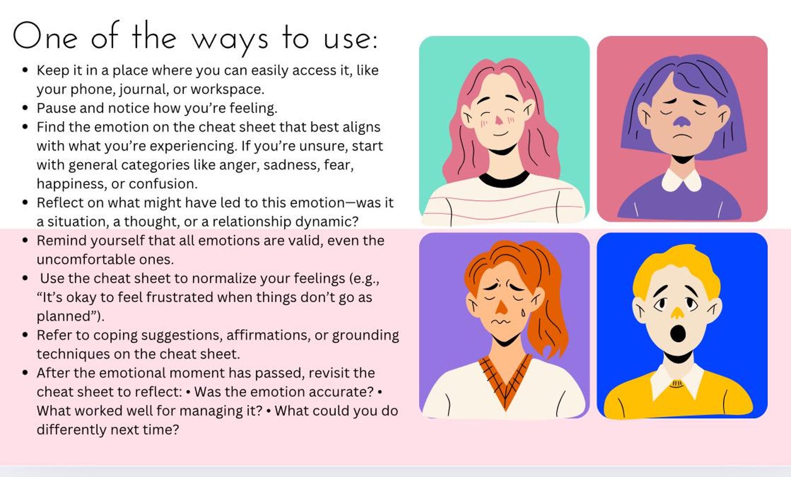 Understanding Your Emotions Are Telling You Therapy Reference Handout ...