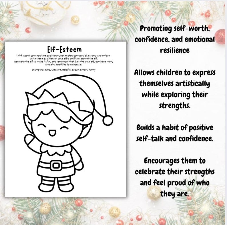 Kids Christmas Therapy Worksheets: Emotional Check-in Activities ...