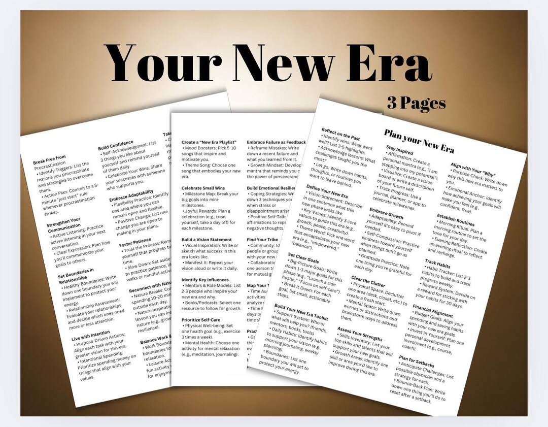 New You Plan Your New Years Era Life Transitions Roadmap to Success ...