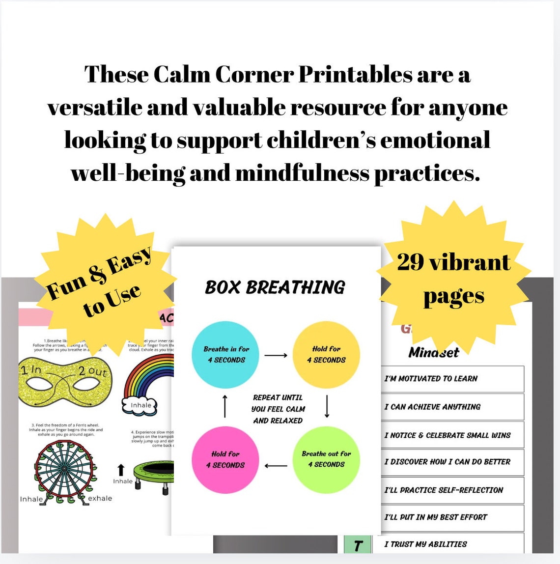 Kids Coping Skills Toolbox Social Emotional Learning Kit for Mental ...