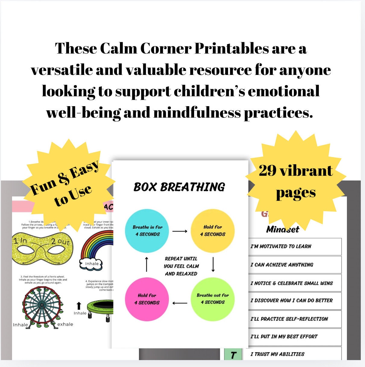 Kids Coping Skills Toolbox Social Emotional Learning Kit for Mental ...