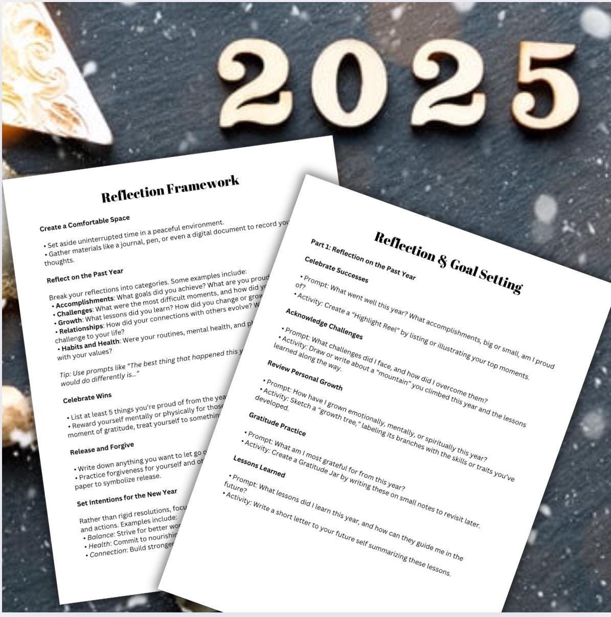 2026 New Year Reflection Guide: Goal Planner, Intentions Activity (PDF ...