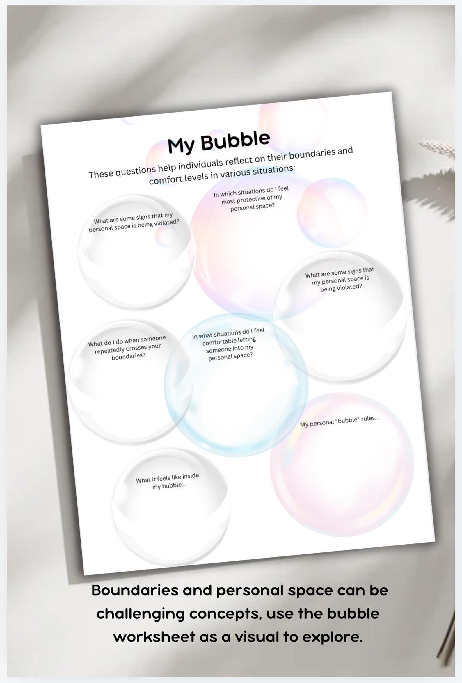 Personal Space Bubbles for Boundaries Personal Space Physical Emotiibal ...