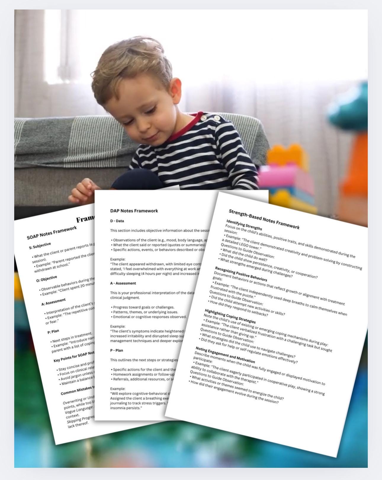 Play Therapy Progress Notes Tool Documentation Effective Observation ...