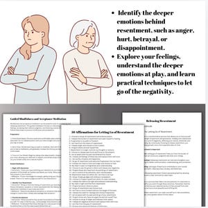 Letting Go of Resentment Workbook for Guided Exercises to Release ...