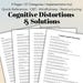 Cognitive Distortions Cheat Sheet: Therapy & Self-growth Tool (PDF) - Etsy