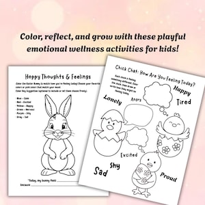 Easter Mental Health Coloring Activities for Kids Fun Printable ...