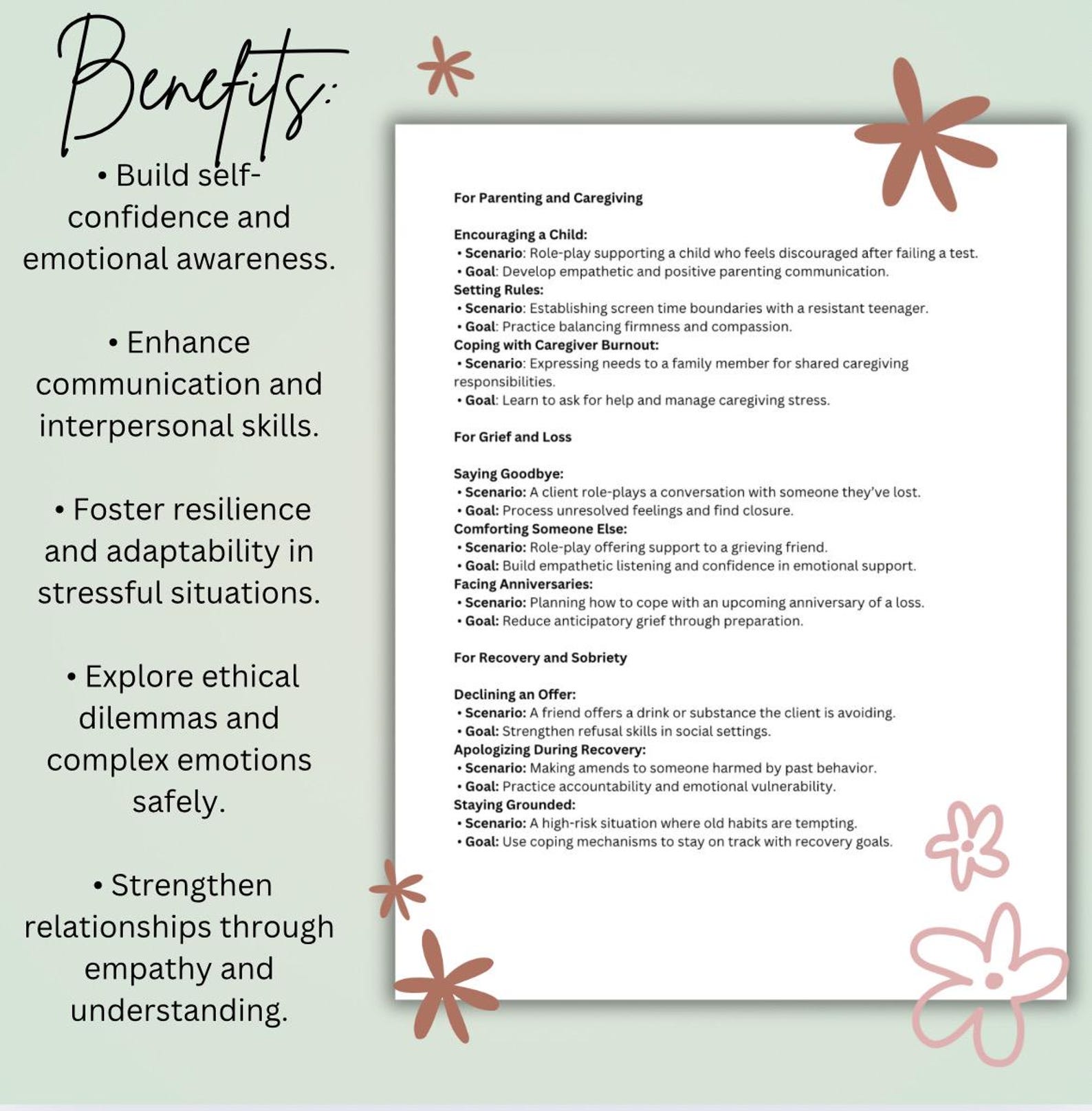 Therapy Role Play Ideas Toolkit Therapist Tool Healing and Emotional ...