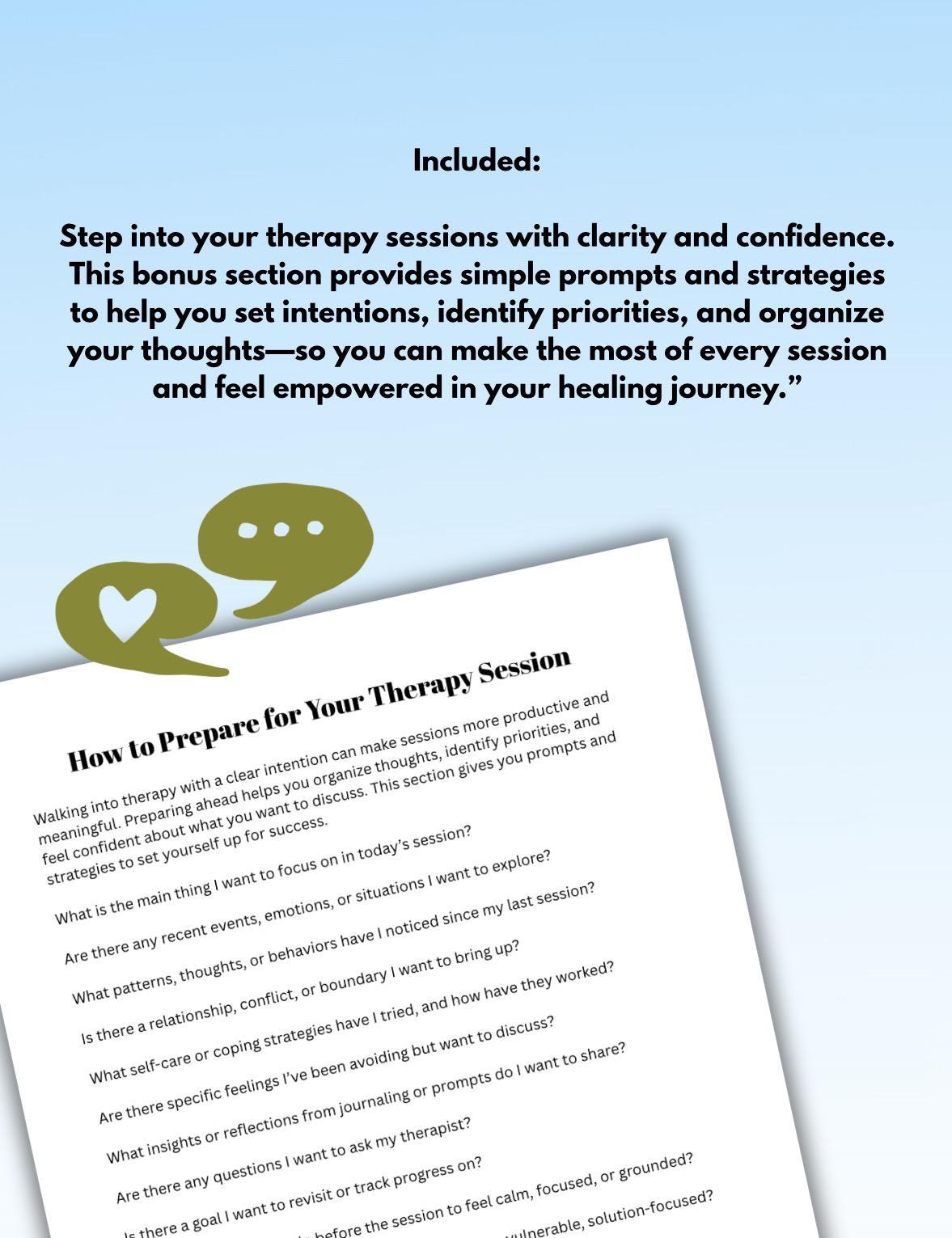 Therapy Session Preparation Things to Talk About 150+ Prompts ...